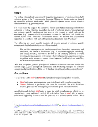 Jpl coding standard_c | PDF