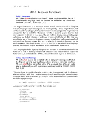 Jpl coding standard_c | PDF