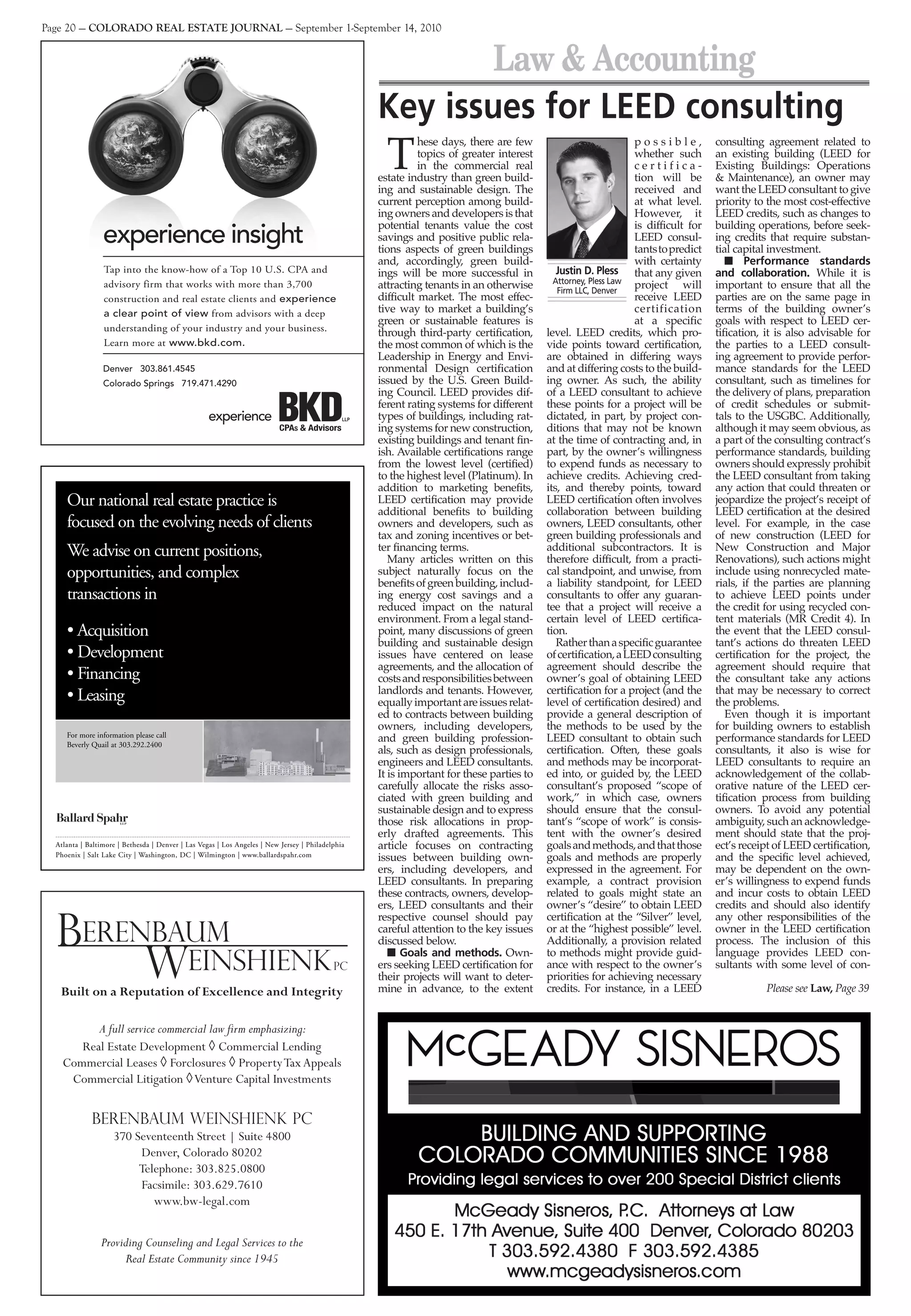 Key issues for LEED Consulting agreements | PDF