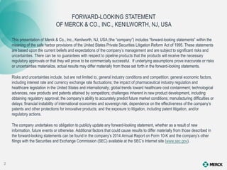 Merck @ JP MORGAN 2016 HEALTHCARE CONFERENCE | PDF