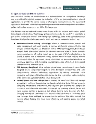 JP Morgan & Chase: IT Strategy and Key Success factors | PDF