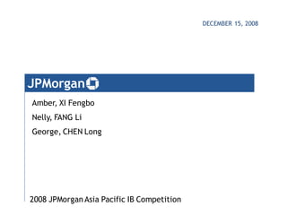 JP Morgan M&A Presentation | PPT