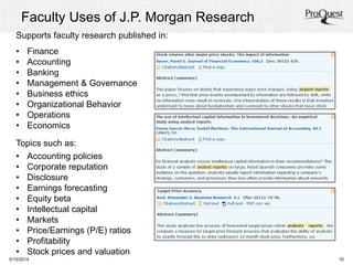 JP Morgan Research from ProQuest | PPTX