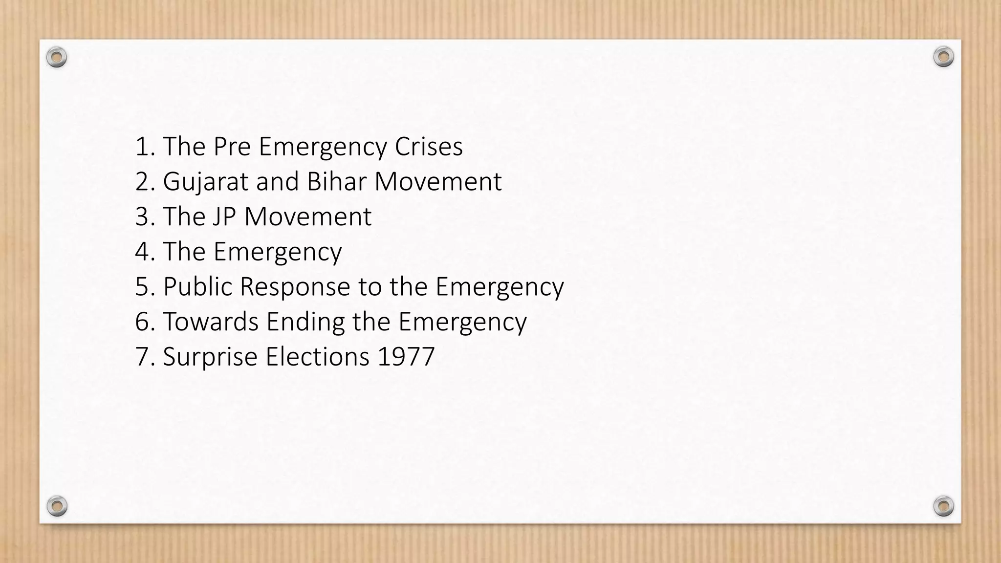 Jp movement and emergency imposed in 1975 ppt | PPTX