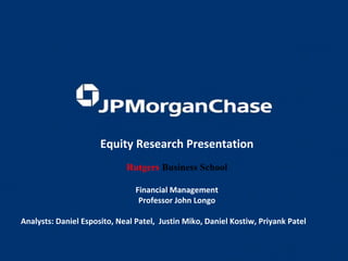 JPM Equity Research Presentation | PPT