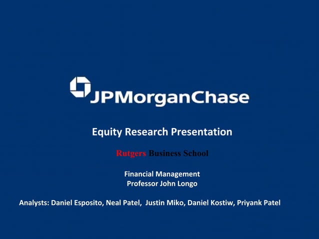 JPM Equity Research Presentation | PPT