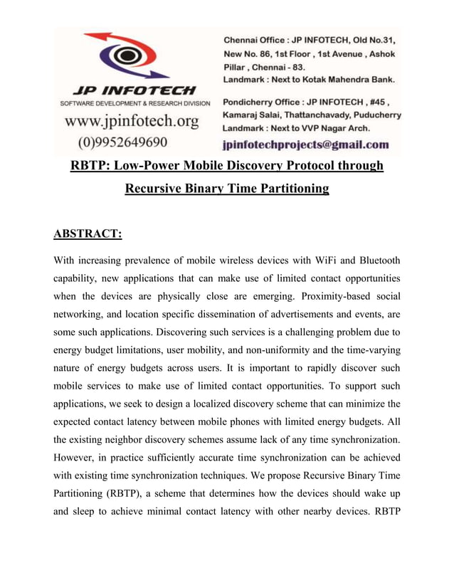 JPN1405 RBTP: Low-Power Mobile Discovery Protocol through Recursive ...