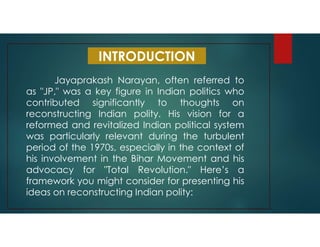 j p narayan on view reconstruction of Indian polity | PDF
