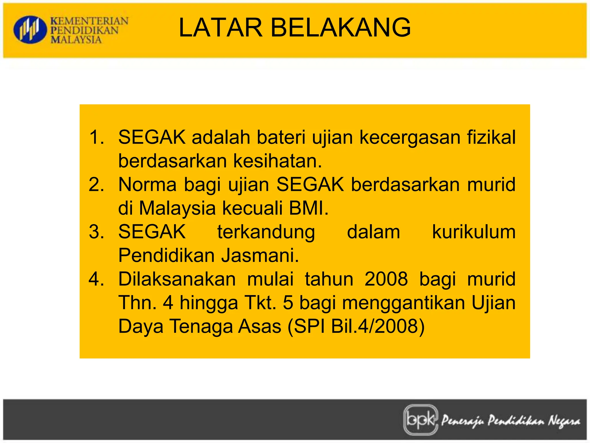 pemakluman segak dalam murid tahap 1 di sk | PPT