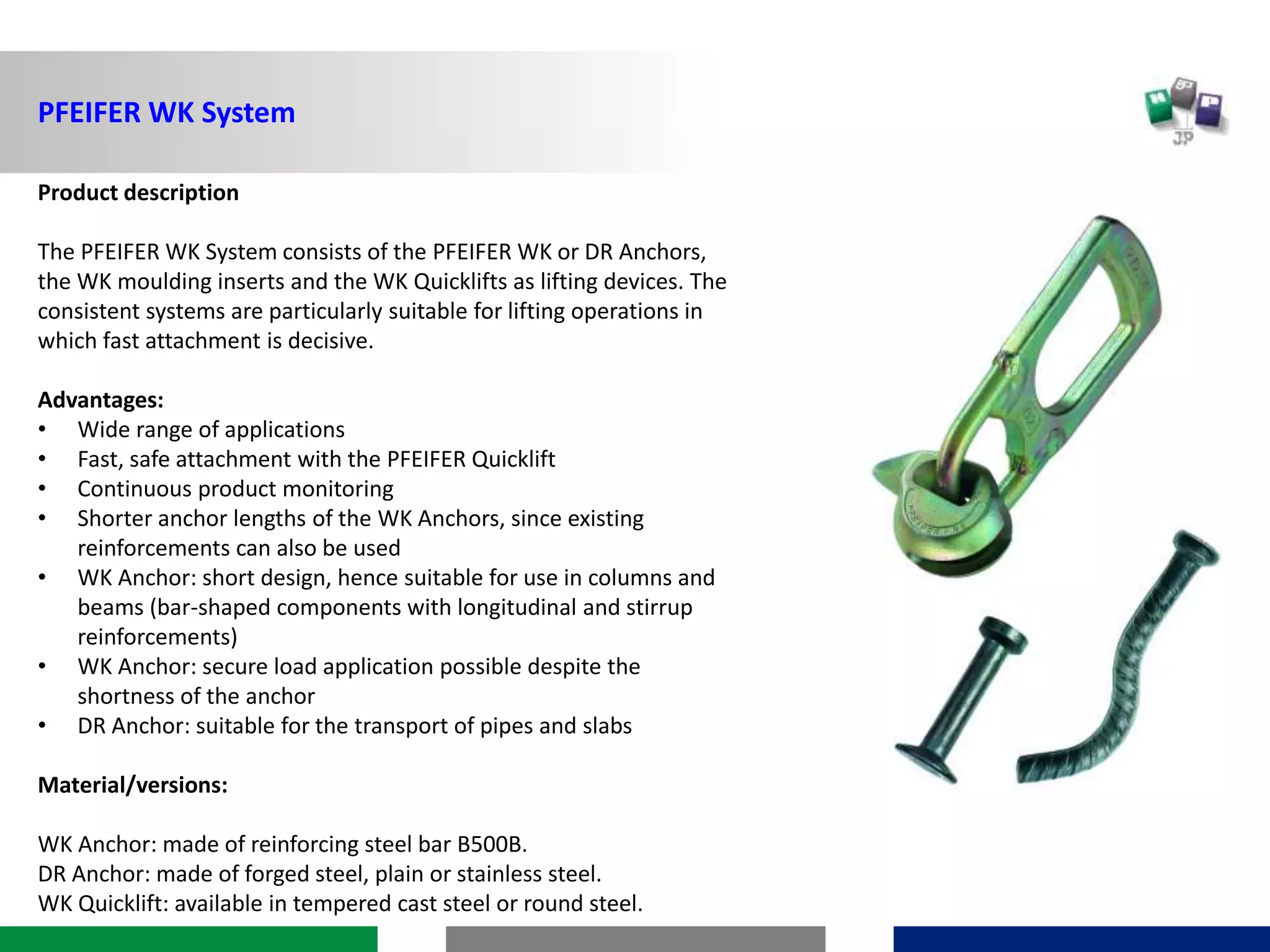 PFEIFER - Lifting Anchor Systems | PPTX