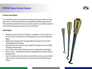 PFEIFER - Lifting Anchor Systems | PPTX