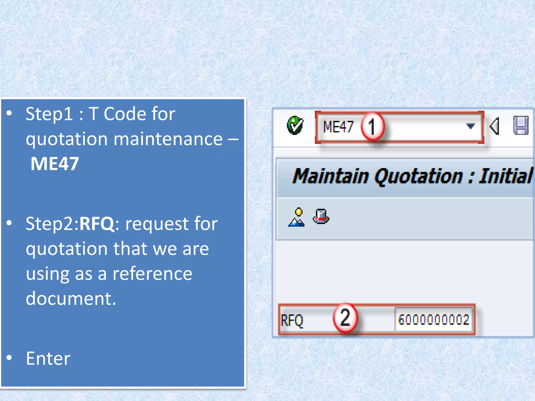 Quotation maintenance | PPTX
