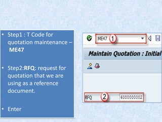Quotation maintenance | PPTX