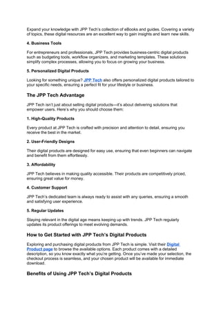 Unlock the Power of Digital Products with JPP Tech | PDF