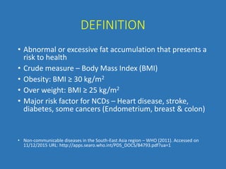 Pharmacotherpy & Recent Advances in Obesity Management | PPTX