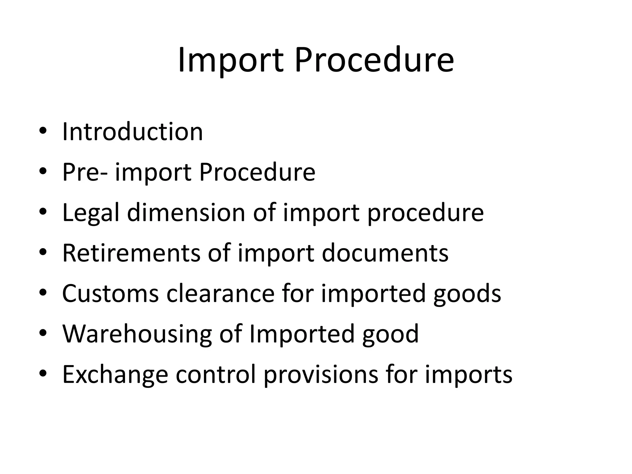 Export Import procedure | PPTX