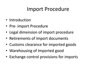 Export Import procedure | PPT