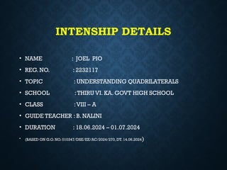 understanding quadrilaterals , 8th cbse ppt | PPTX