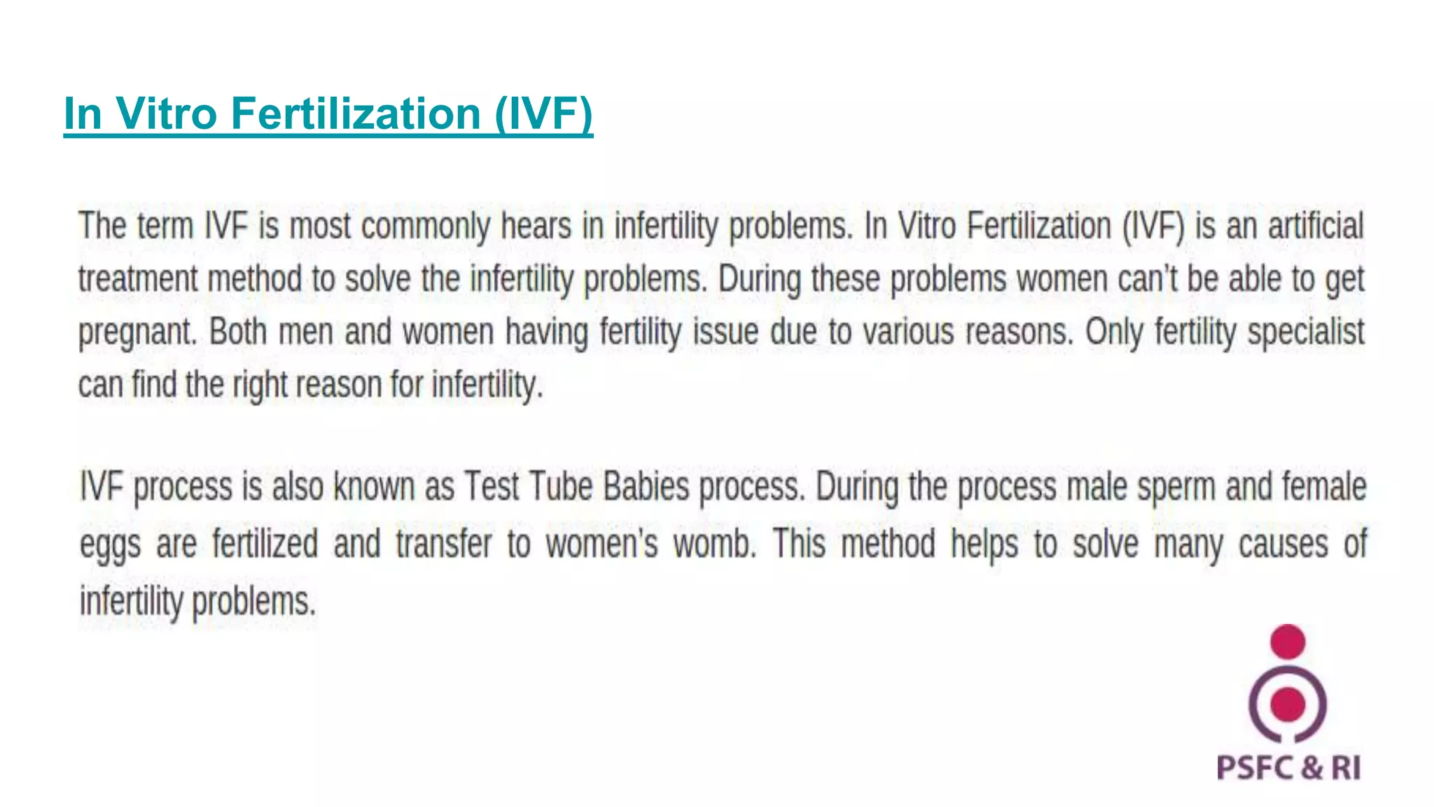 Ivf treatments in chennai | PPTX