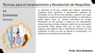 Tema N° 6 Técnicas para el Levantamiento y Recolección de Requisitos | PDF