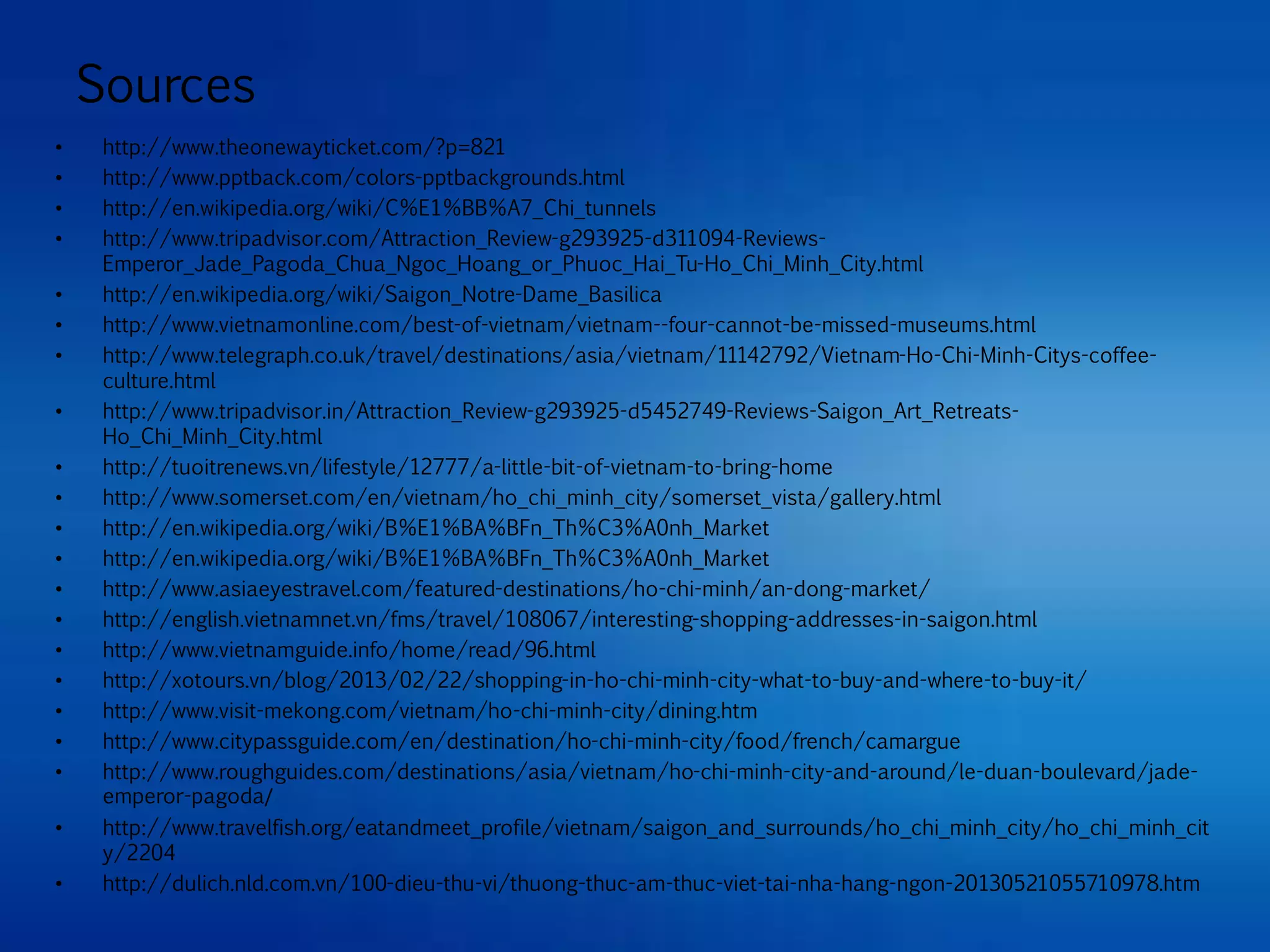 Things to do in Ho Chi Minh City | PPTX