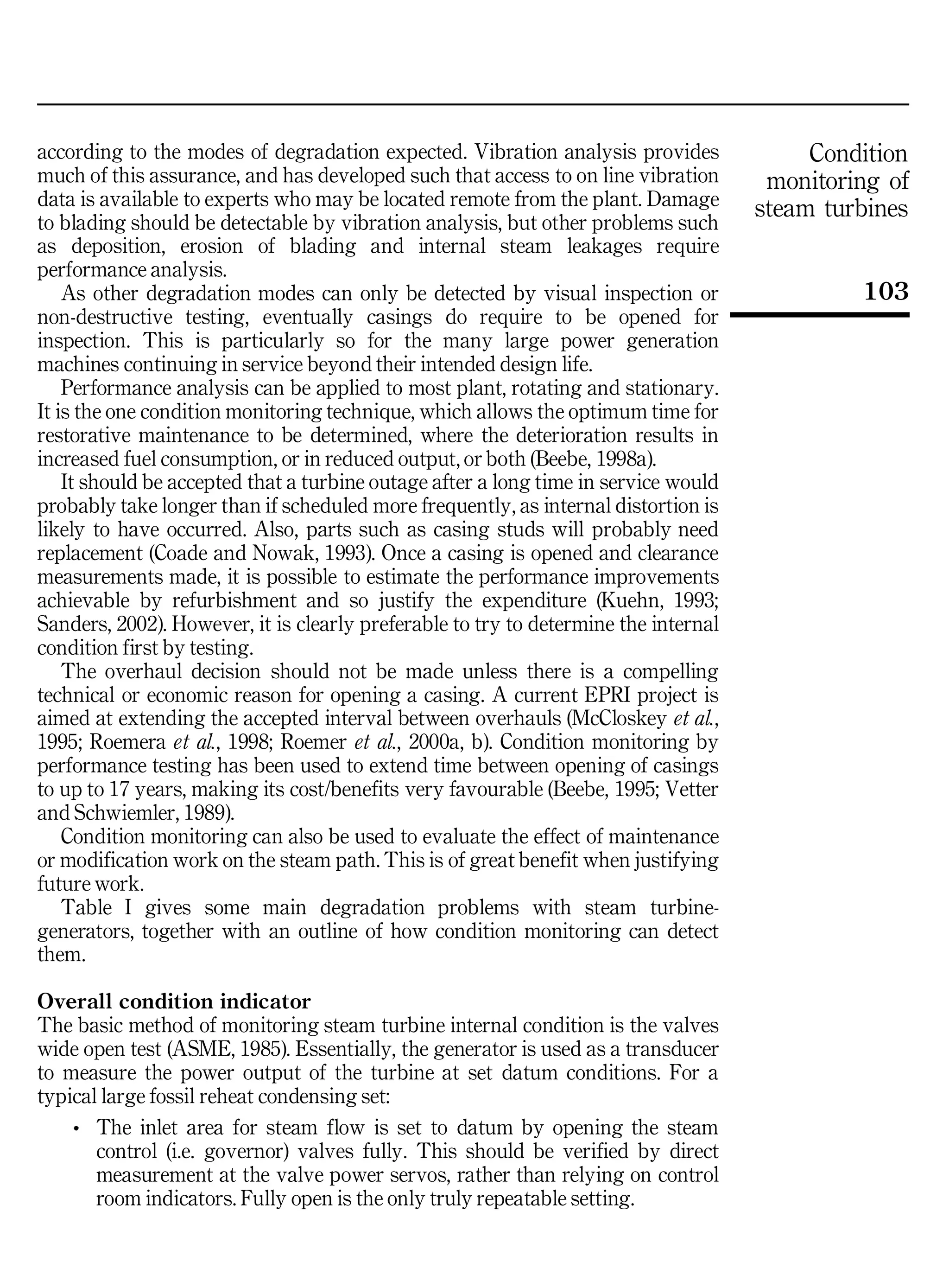 Condition monitoring of steam turbines | PDF