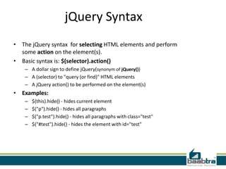 Jquery library | PPT