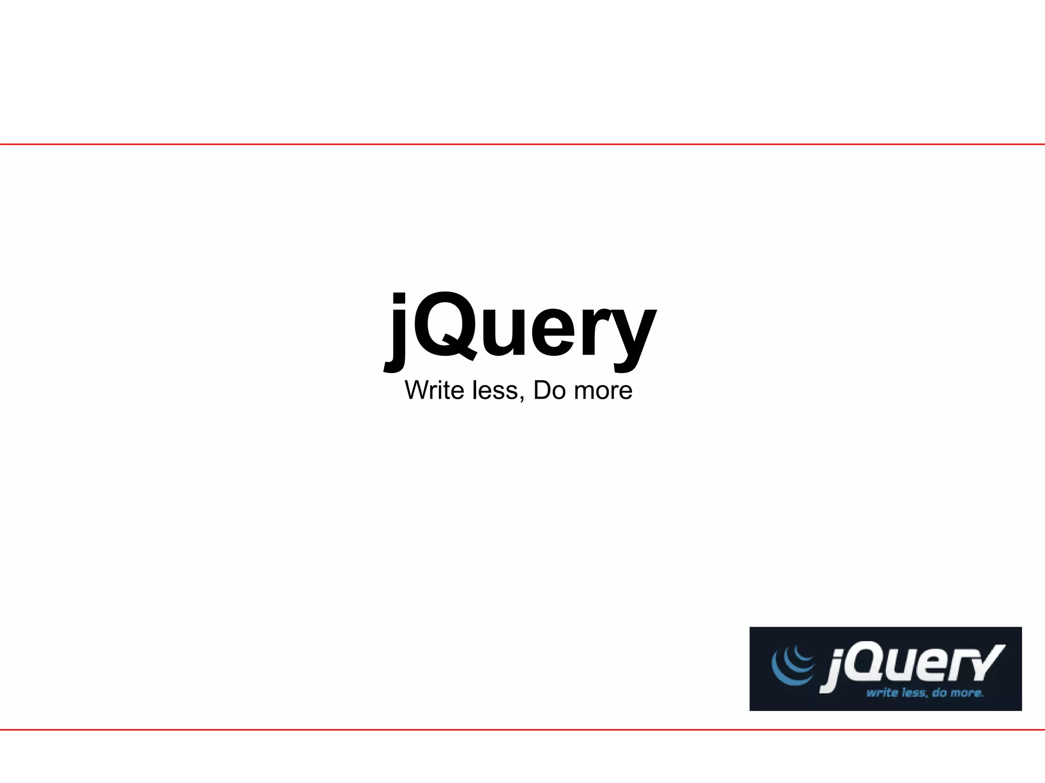 Introduction To Jquery Ppt