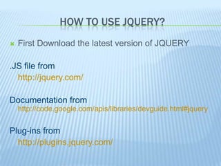 Jquery | PPT