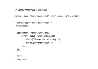 Short intro to JQuery and Modernizr | PPT