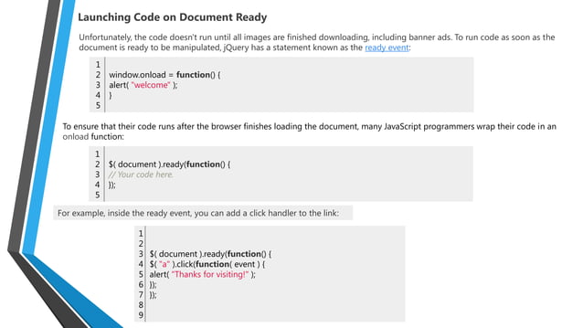 jQuery PPT | PPTX | Web Design and HTML | Internet