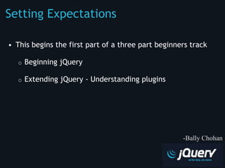 jQuery Tutorial - By Bally Chohan | PPT | Free Download