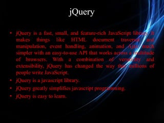 Javascript & Jquery | PPT