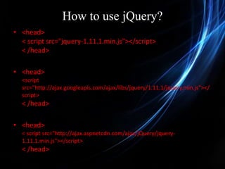 Javascript & Jquery | PPT