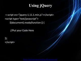 Introduction to Jquery | PPTX