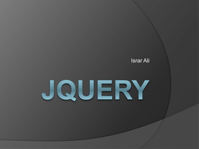 Jquery-overview | PPT
