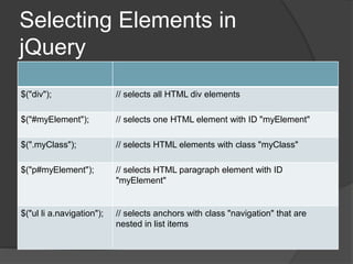 Jquery-overview | PPT