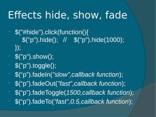 Introduzione JQuery | PPT