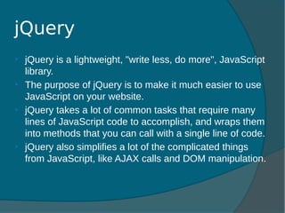 Introduzione JQuery | PPT