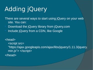 Introduzione JQuery | PPT