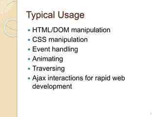 jQuery basics for Beginners | PPT