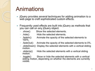 jQuery basics for Beginners | PPT