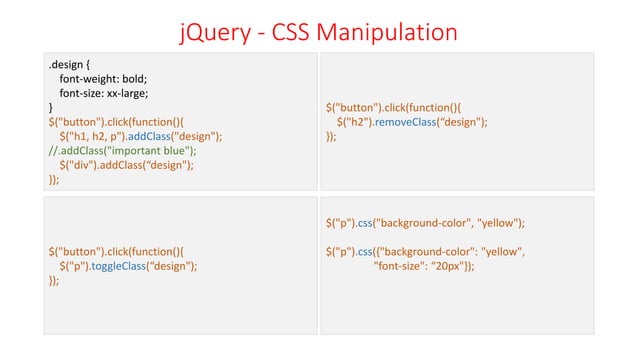 Introduction to jQuery - The basics | PPTX