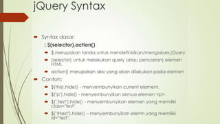 Pengenalan JQuery | PPT