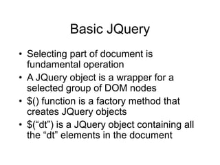 jquery.ppt | Web Design and HTML | Internet