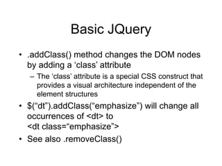 jquery.ppt | Web Design and HTML | Internet