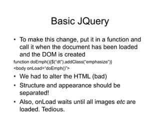 jquery.ppt | Web Design and HTML | Internet