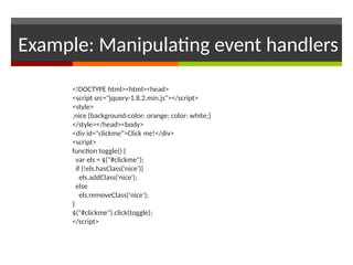 jQuery introduction/basic concept /welcome jQuery | PPT | Web ...