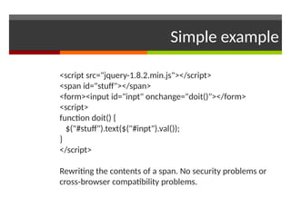 jQuery introduction/basic concept /welcome jQuery | PPT | Web ...