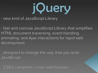 jQuery Report | PPT